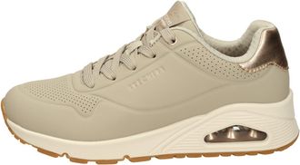 Skechers Damen UNO Golden Air Turnschuhe, Taupe Durabuck/Silver Trim, 37 EU