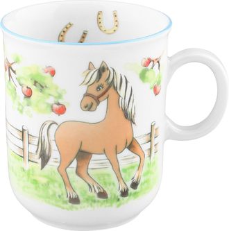 SELTMANN WEIDEN 001.716565 Compact - Mein Pony - Becher mit Henkel/Henkelbecher/Kaffeebecher - 0,25 l - Porzellan