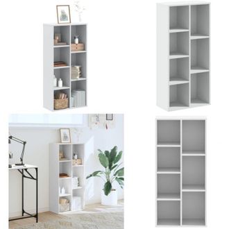 vidaXL B&uuml;cherregal Wei&szlig; 50x25x105 cm Holzwerkstoff - BucheRegal - B&uuml;cherregal Wei&szlig; - Holzregal - Regal Weiss - Aufbewahrungshelfe - Home & Living