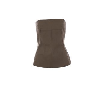 Rick Owens Gr&uuml;nes Harz Denim Bustier Top - - Tops - Damen - Braun - L