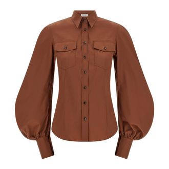 Brunello Cucinelli Damen, Blusen & Hemden, Braun, MGr&ouml;&szlig;e