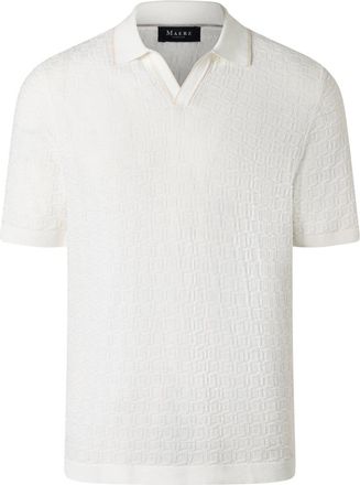 Maerz Strick-Poloshirt aus Baumwolle mit Variokragen in