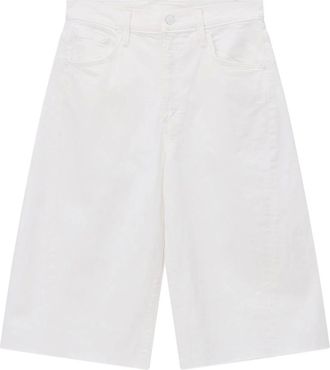 Mother Femme, Jeans, Blanc, Taille: W28 Jean Culotte Cropped Taille Tr&egrave;s Haute