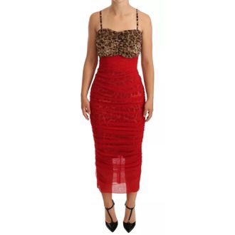 Dolce & Gabbana Midi Etuikleid - - Dresses - Damen - Rot - 2XS