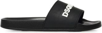 Dsquared2 Homme, Chaussures, Noir, Taille: 44 EU Logo Slides