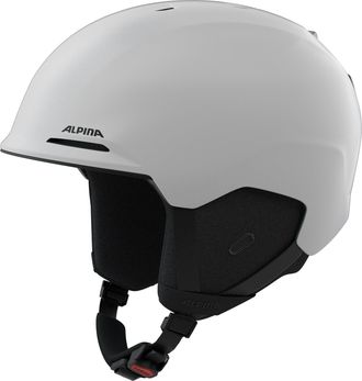 Alpina BRIX - individuell Verstellbarer Skihelm f&uuml;r Erwachsene, mit herausnehmbaren Innenfutter, besonders sto&szlig;absorbierend - White matt - M (55-59 cm)