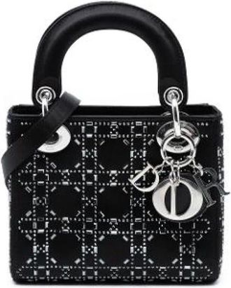 Dior Pre-owned Satin sacs-dior - Femme - Pre-owned - Noir - Taille: ONE Size