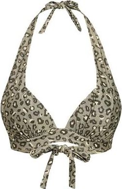Grain De Sable Haut de maillot de bain brillant imprim&eacute; l&eacute;opard