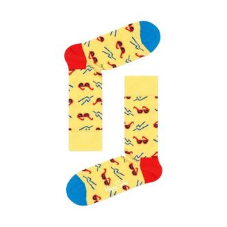 Happy Socks Homme, Sous-vêtements, Multicolore, Taille: S Chaussettes Crew en Coton Jaune Style Décontracté
