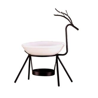 Milisten Keramik-Diffusor, &auml;therisches &Ouml;lbrenner, Bauernhaus-Wachs, Teelichtw&auml;rmer mit Keramikschale, Weihnachts-Rentierform, Sojawachs