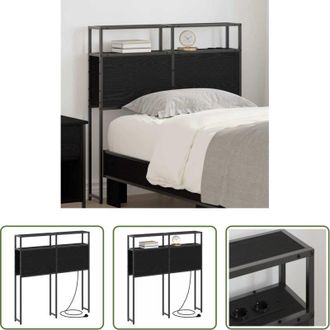 vidaXL vidaXL Holz Kopfteil - Stauraum-Kopfteil Schwarz Eichen-Optik 90 cm Holzwerkstoff