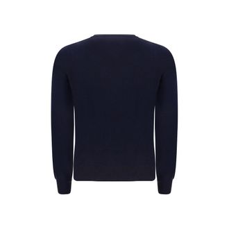 Brunello Cucinelli Mens Blue Wool Oves Aries Sweatshirt Clothing