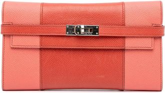 Hermès Portemonnaie - Epsom Flag Kelly Longue Wallet - Gr. unisize - in Orange - für Damen