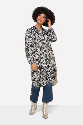 Angel Of Style Longbluse Longbluse Alloverdruck Hemdkragen Langarm