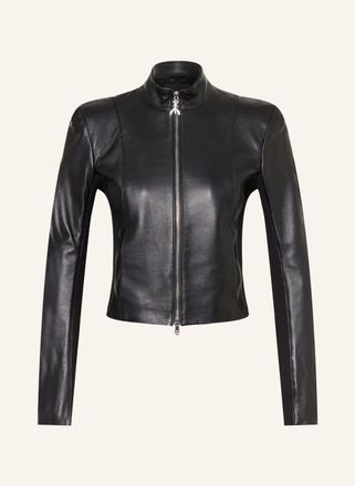 Patrizia Pepe Patrizia Pepe Lederjacke Im Materialmix schwarz