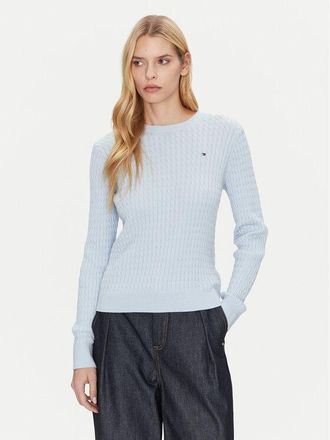 Tommy Hilfiger Pullover WW0WW44993 Himmelblau Regular Fit