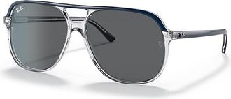 Ray-Ban Bill Sonnenbrillen Blau Fassung Grau Glas 56-14