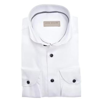 John Miller Wei&szlig;e Langarmhemden - - Shirts - Herren - Wei&szlig; - 3XL