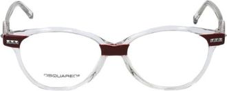 Dsquared2 Femme, Accessoires, Multicolore, Taille: ONE Size Lunettes ovales en ac&eacute;tate transparent