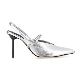 Alexander McQueen Silberne Leder Revel Pumps Sandalen - - Shoes - Damen - Grau - 40 EU