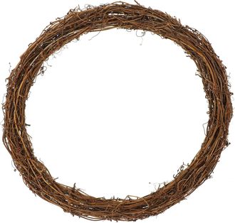 Supvox Natürlicher Rattan-Ring-Kranz, Rahmen aus Rattan, Kreis, Zweig, Kranz für Bastelarbeiten, Weihnachten, Türdekoration, 30 cm