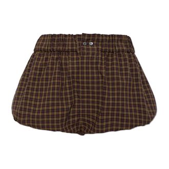 Marni Baumwoll karierte Shorts - - Shorts - Damen - Braun - XS