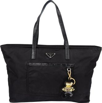 Prada Crossbody Bags - Prada Black Nylon Triangle Shopper Handbag - Gr. unisize - in Schwarz - f&uuml;r Damen