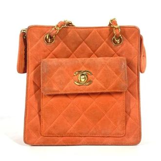 Chanel Pre-owned Wildleder chanel-taschen - - Pre-owned - Damen - Orange - ONE SIZE