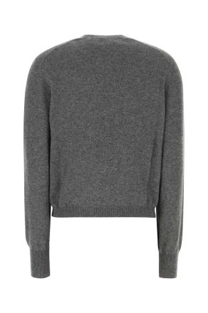 Ferragamo Womens Dark Grey Stretch Cashmere Blend Cardigan Grigiomelange Ws-Pa-Ea Maglieria Sweater