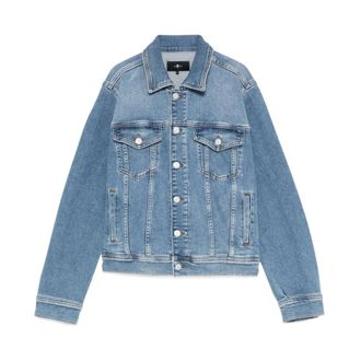 7 For All Mankind Damen, Jacken, Blau, SGr&ouml;&szlig;e