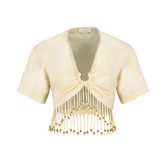 Paco Rabanne Tee T-Shirt - - Tops - Damen - Beige - L