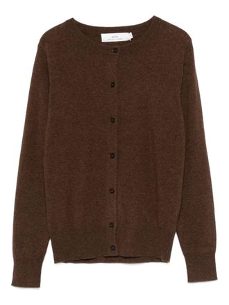 arch4 cardigan en cuir nappa - Marron