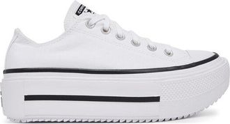 Converse Sneakers aus Stoff Chuck Taylor All Star Lift Double Stack Platform A15491C Weiß