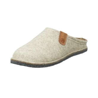 Rohde Damen Hausschuhe Slipper Hausschuh Textil Gemütlich Puschen Uni Hausschuh beige Filz