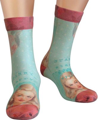 Wigglesteps | Womens Calf Length Socks | Starry Eyed Collection | EU 36-40 (Pink)