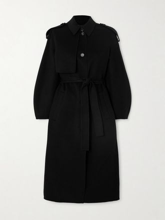 Mackage Ceyla Trenchcoat Aus Wollfilz Mit Bindegürtel - Schwarz