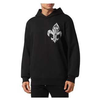 Philipp Plein Hooded Sweatshirt Chrome - - Sweatshirts & Hoodies - Herren - Schwarzk - XS