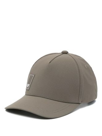 Emporio Armani casquette &agrave; patch logo - Vert