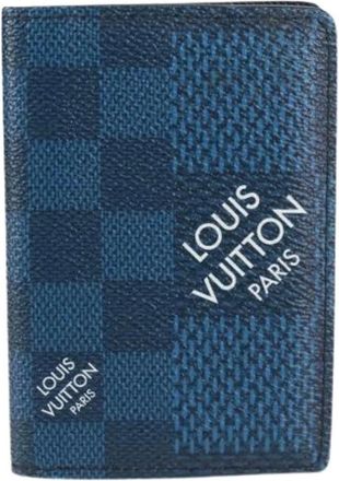 Louis Vuitton unisex, Pre-owned, Bleu, Taille: ONE Size Portefeuille en toile Pre-owned
