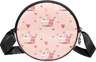 Generic Petit sac &agrave; bandouli&egrave;re Circle pour femme, petit sac &agrave; bandouli&egrave;re avec fermeture &eacute;clair, bretelles r&eacute;glables, sac &agrave; main rond d&eacute;contract&eacute; pour femmes