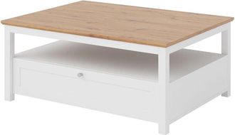 Best Mobilier Bestmobilier - Francesco - table basse - effet bois et blanc - 104 cm