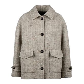 Circolo 1901 Femme, Vestes, Beige, Taille: 38 FR Manteau Raglan