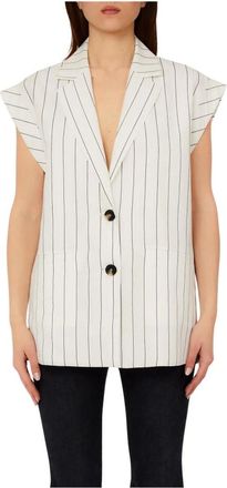 Liu Jo Femme, Vestes, Blanc, Taille: 38 FR Vestes