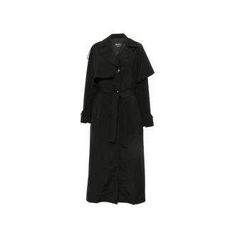 Dondup Trench en toile - Femme - Manteaux - Noir - Taille: 38 FR