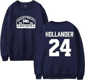 Generic Heated Rivalry Shane Hollander 24 Merch Crew Manches longues Streetwear Femmes Hommes Pull Sweatshirt, bleu marine, S