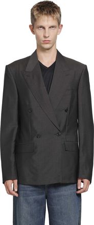 Gucci Pinstripe Wool Mohair Blazer