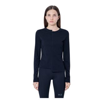 Yohji Yamamoto Langarm-Rundhals-Oberteil - - Tops - Damen - Schwarzk - M