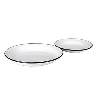 Ibili 912928 Assiette en acier &eacute;maill&eacute; vitrifi&eacute; Blanche 28 cm