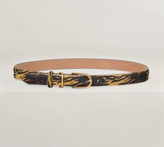 Reptiles House Étoile Schnalle und nahtloser 25-mm-Gürtel aus Ponyfell - Tiger