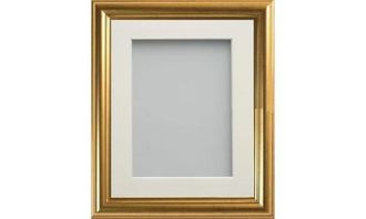 Frame Company Fotorahmen, Goldfarben, Passepartout in Elfenbein, verschiedene Gr&ouml;&szlig;en 12x10